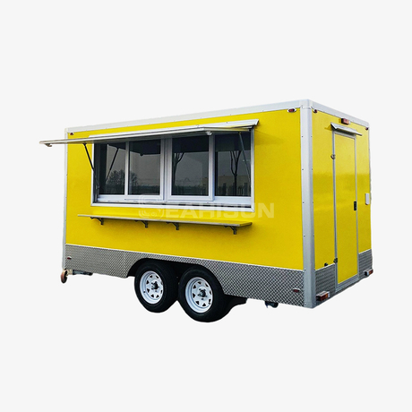 Yellow Square Food Trailer-5m from China manufacturer - Seahisun Food Truck